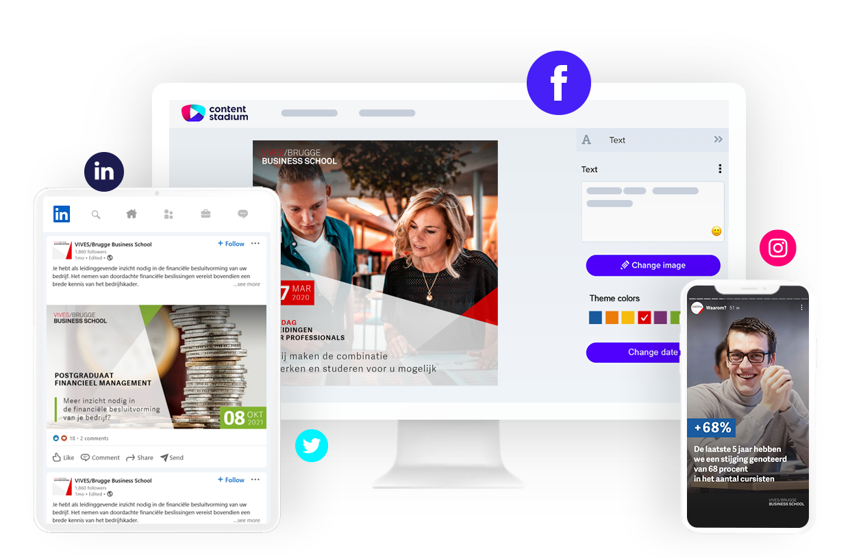 How Brugge Business School creates social media visuals 10x faster