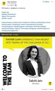 26 'New employee' social media posts examples