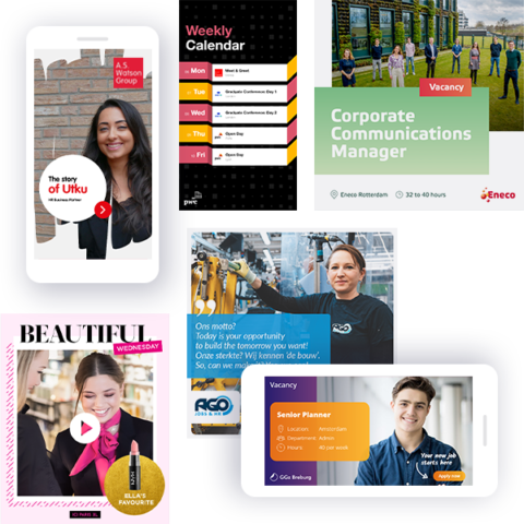 Plattform zur Erstellung von Inhalten für Employer Branding- und Recruiting-Teams