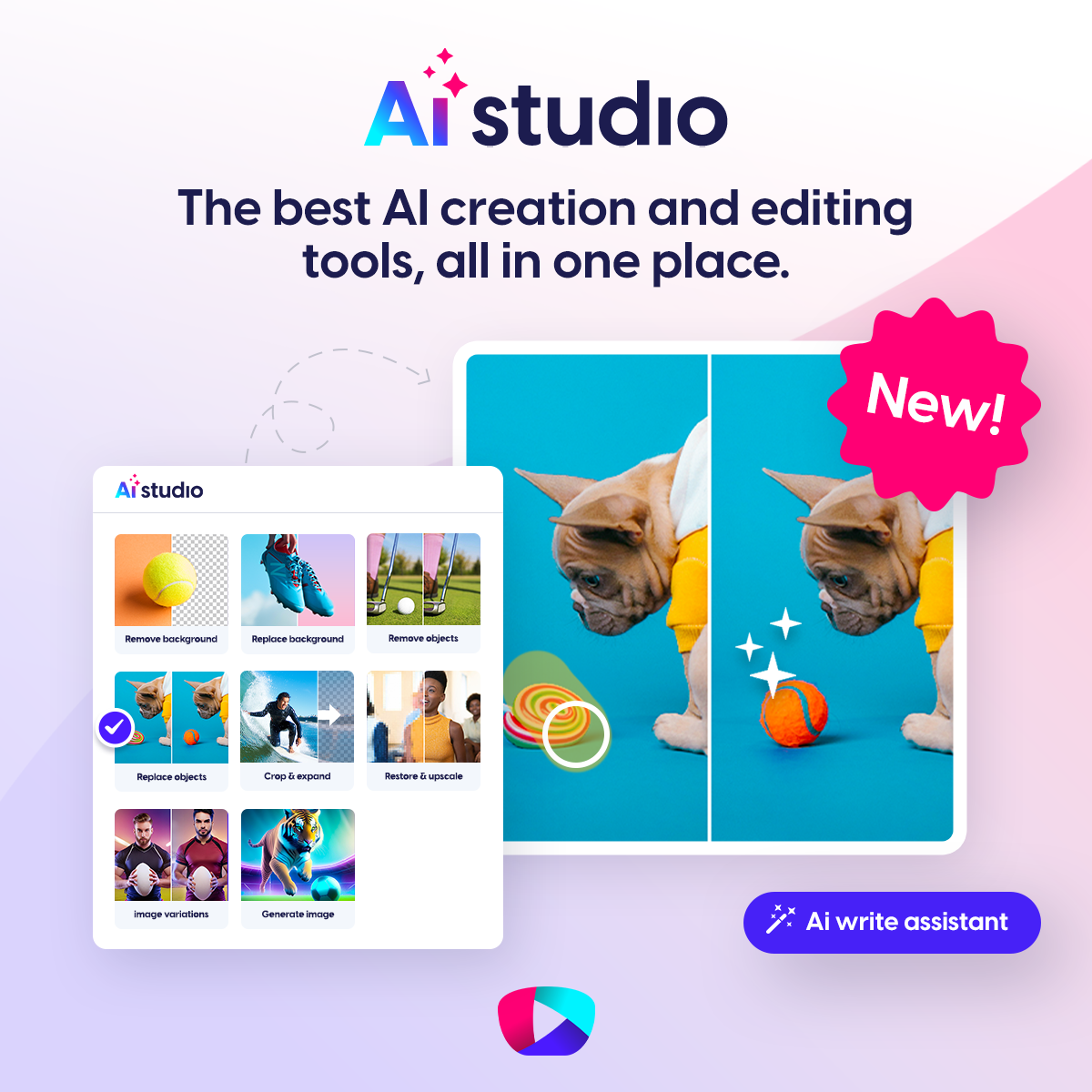 AI Studio • The best AI editing and creation tools, all in one place.