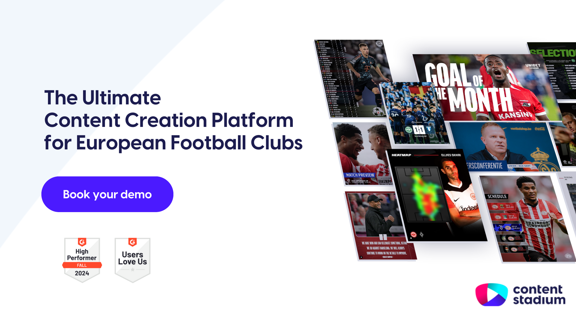 Football club content creation platform • Content Stadium