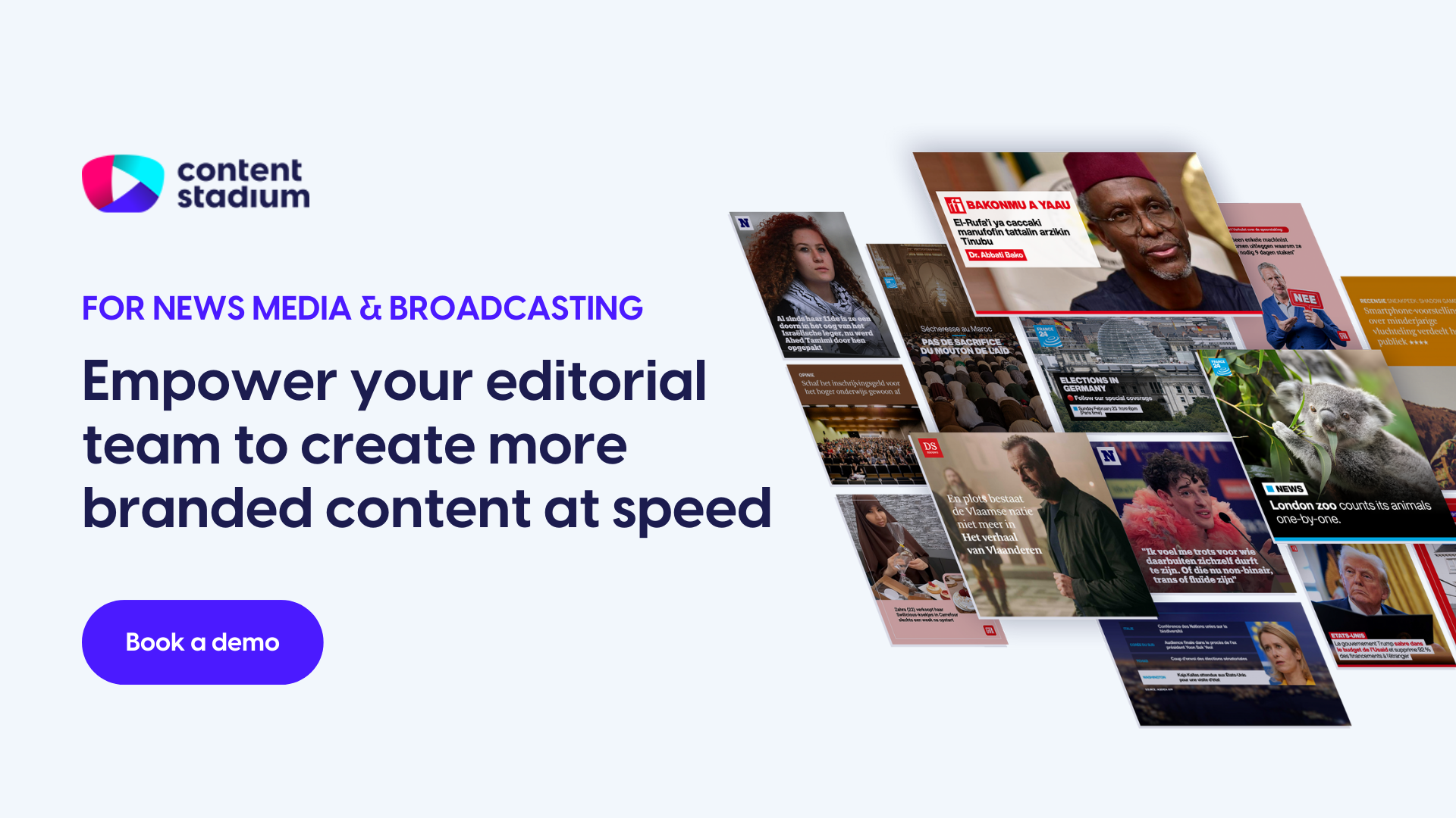 Content creation platform for media and broadcasting brands