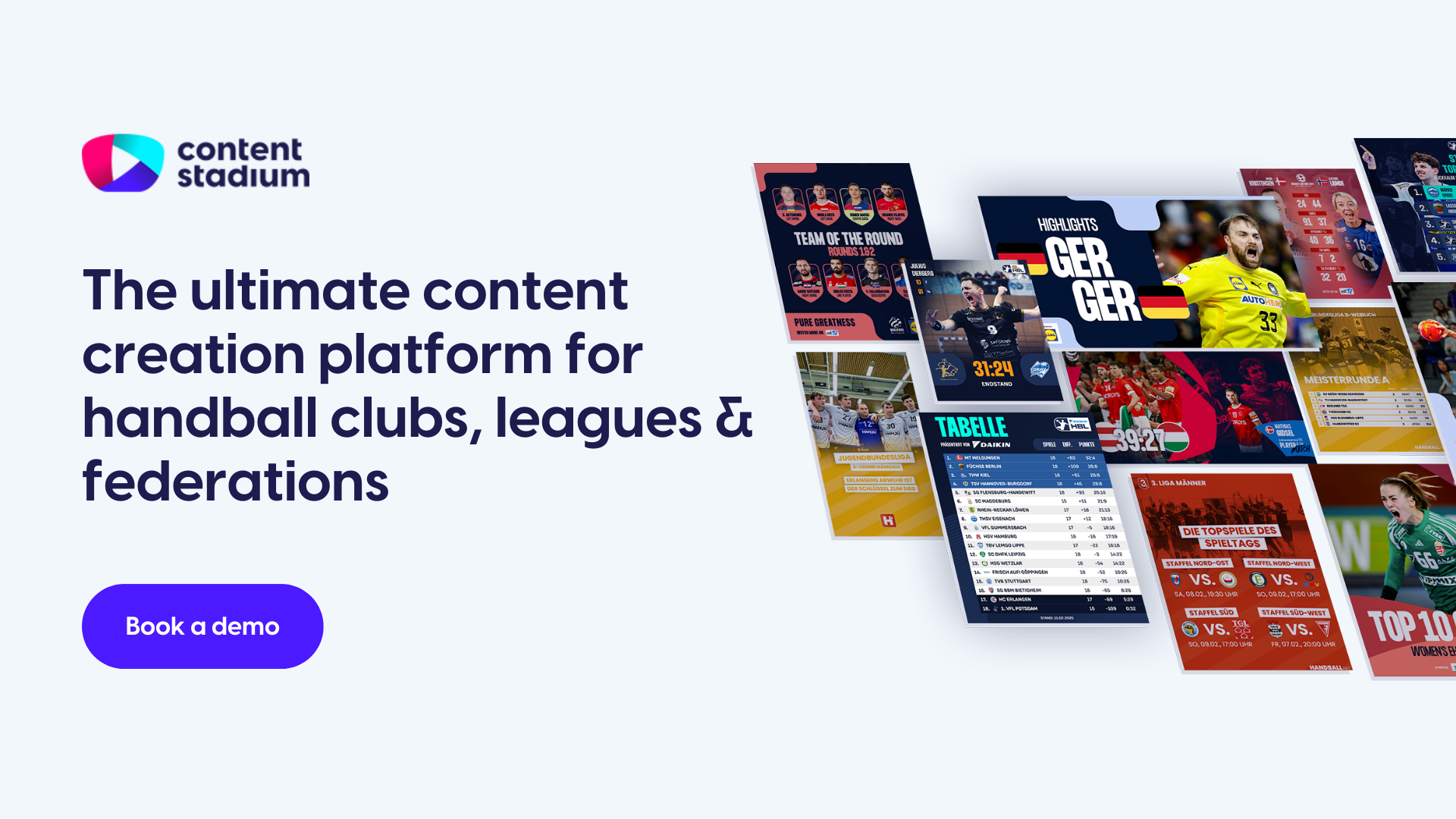 Handball content creation platform • Content Stadium